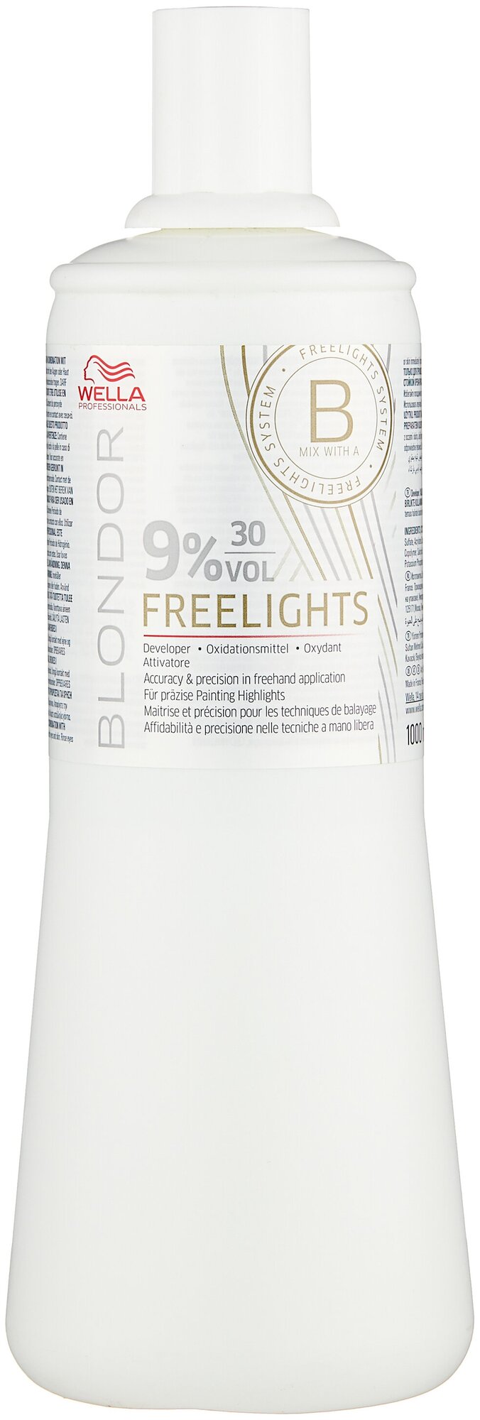 Wella Professionals Окислитель Blondor Freelights 9 %, 1000 мл, 1000 г