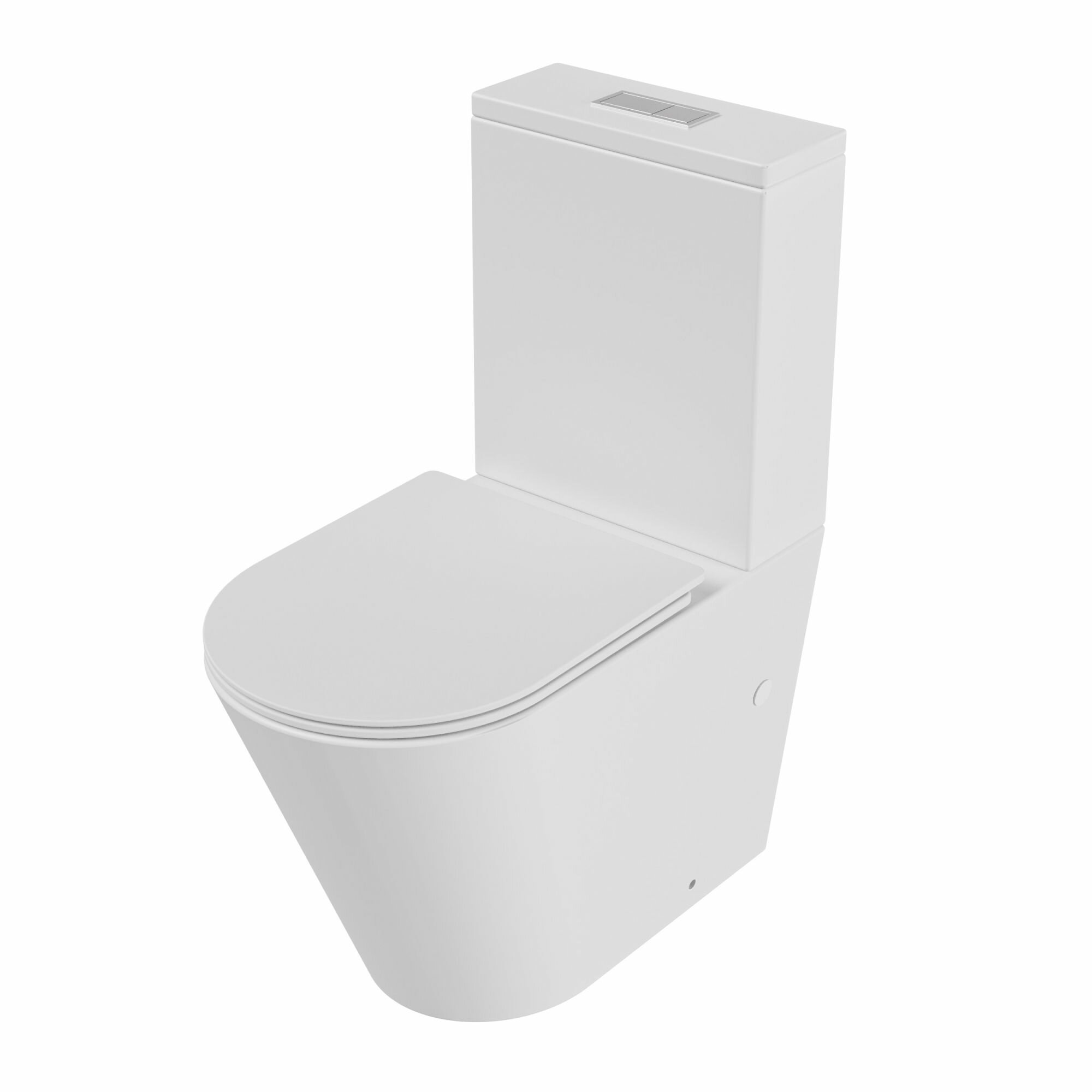 Унитаз Grossman GR-4458MSQ (640х360х835) безободковый, белый матовый с тонкой крышкой, микролифт, смыв торнадо,2 места