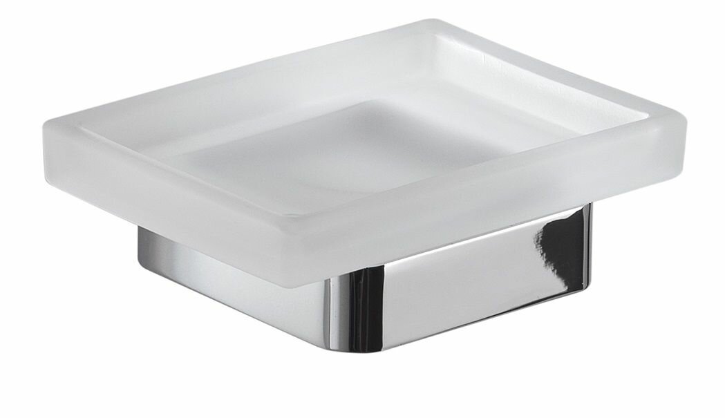 Gedy Samoa, настенная стеклянная мыльница, цвет хром