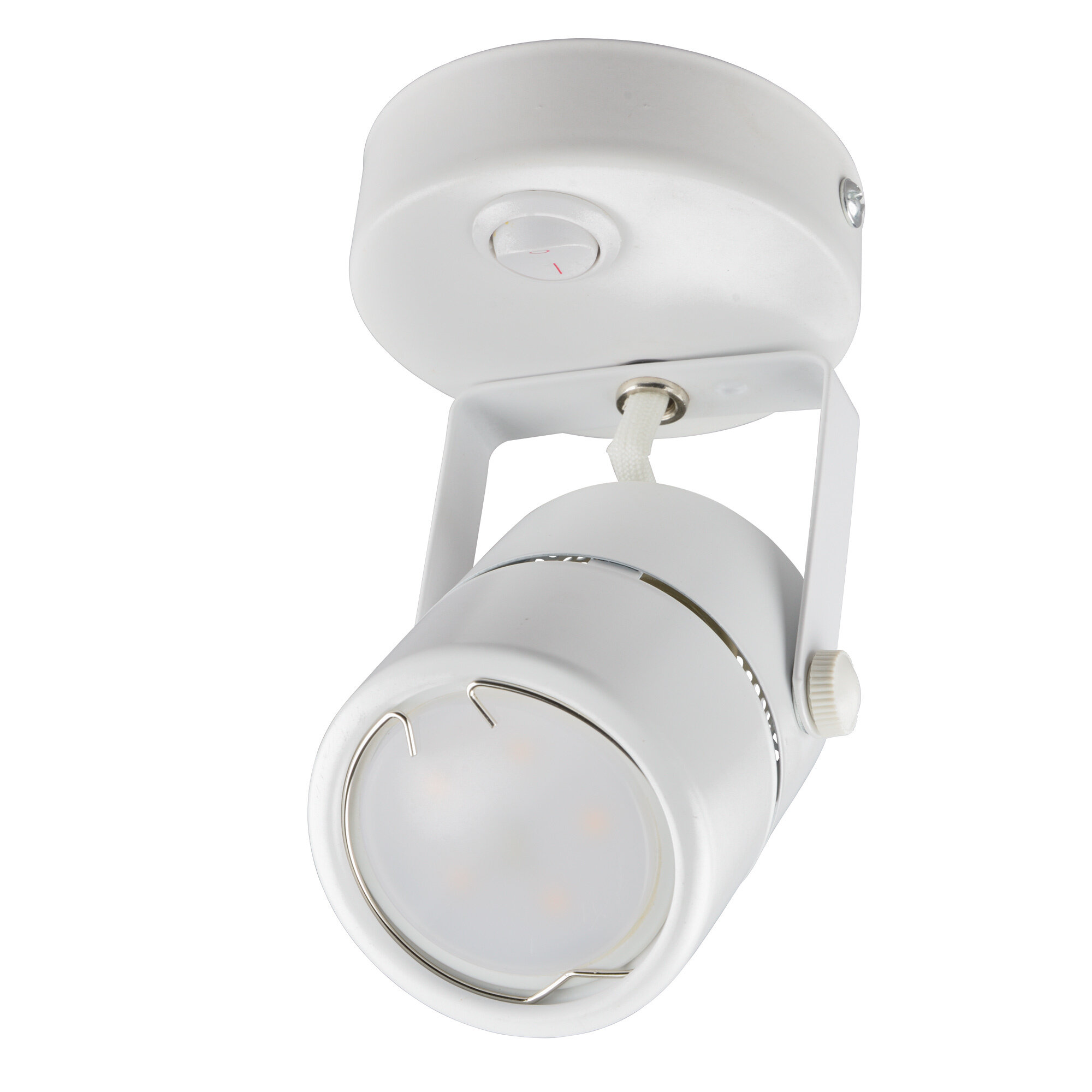 Спот Uniel DLC-S612 под лампу с цоколем GU10 Выключатель на корпусе Белый