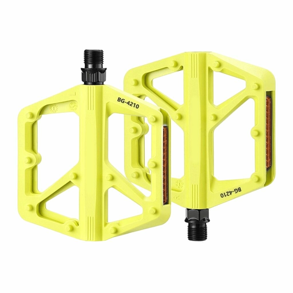 Велосипедные инструменты, Нейлоновые педали для горного велосипеда - желтые, 1 пара