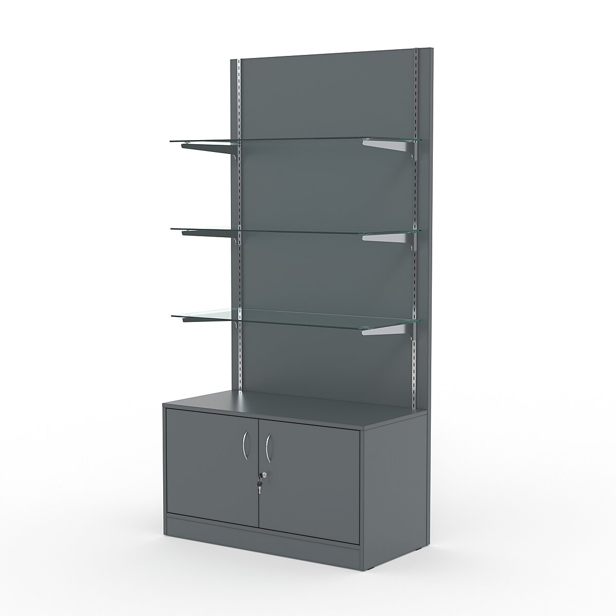 Стеллаж "астерия" №9, задняя стенка ДСП, Темно-Серый. Производитель товара - компания Westcom.