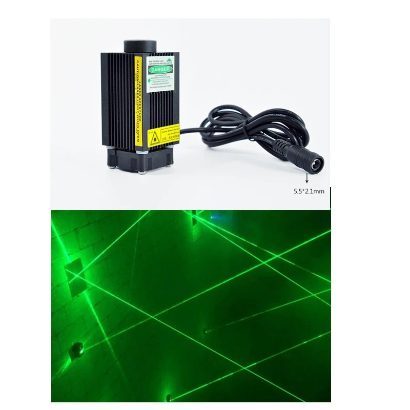 Зеленый лазерный модуль MTO-Laser 100 МВт 532 нм, EU Plug