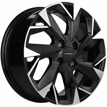 Диск Khomen Wheels KHW1508 6x15 4x100 ET40 Dia60.1 Black-FP