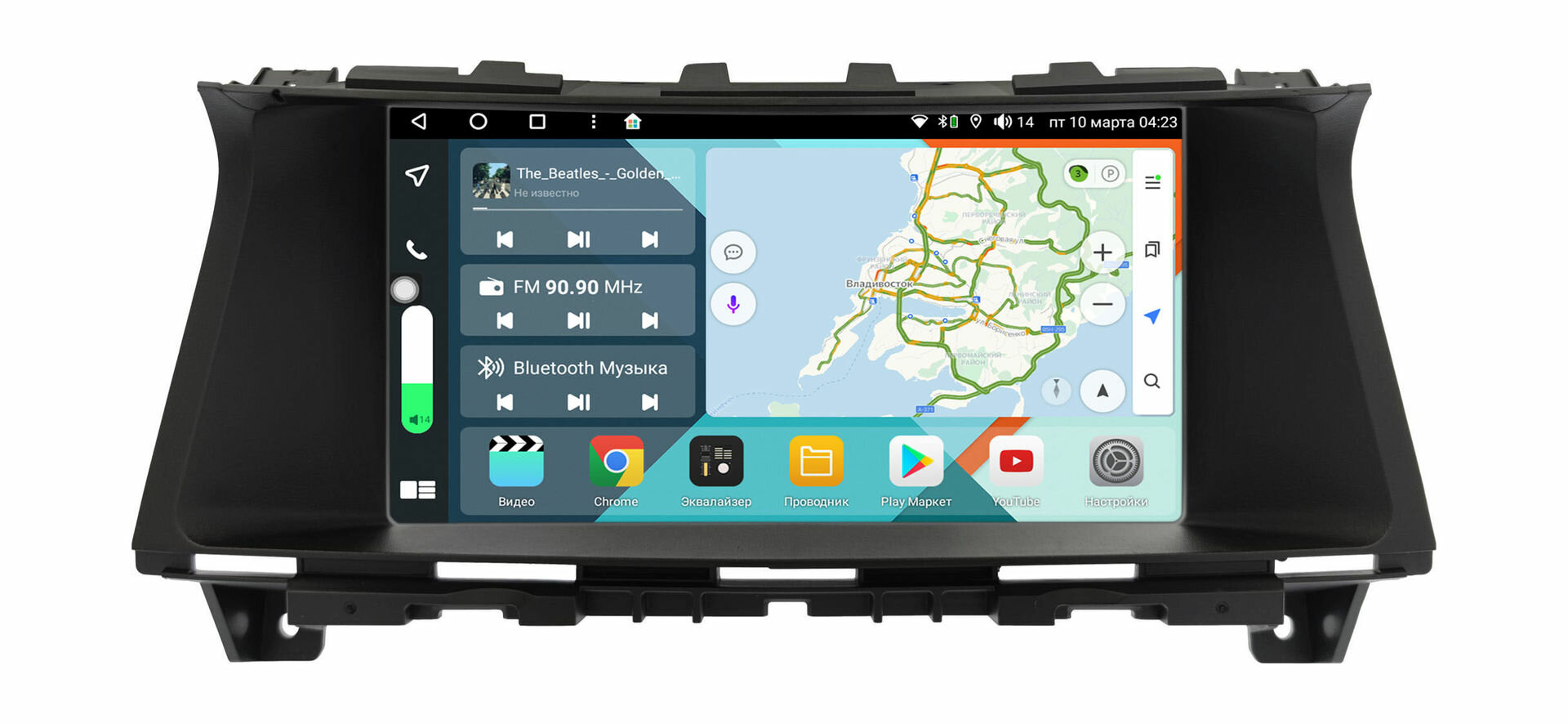 Магнитола Honda Accord 2008 - 2012 взамен БК авто без DVD 9 дюймов, 4/64GB, 8 ядер, DSP, 4G, Android 10 / Wide Media