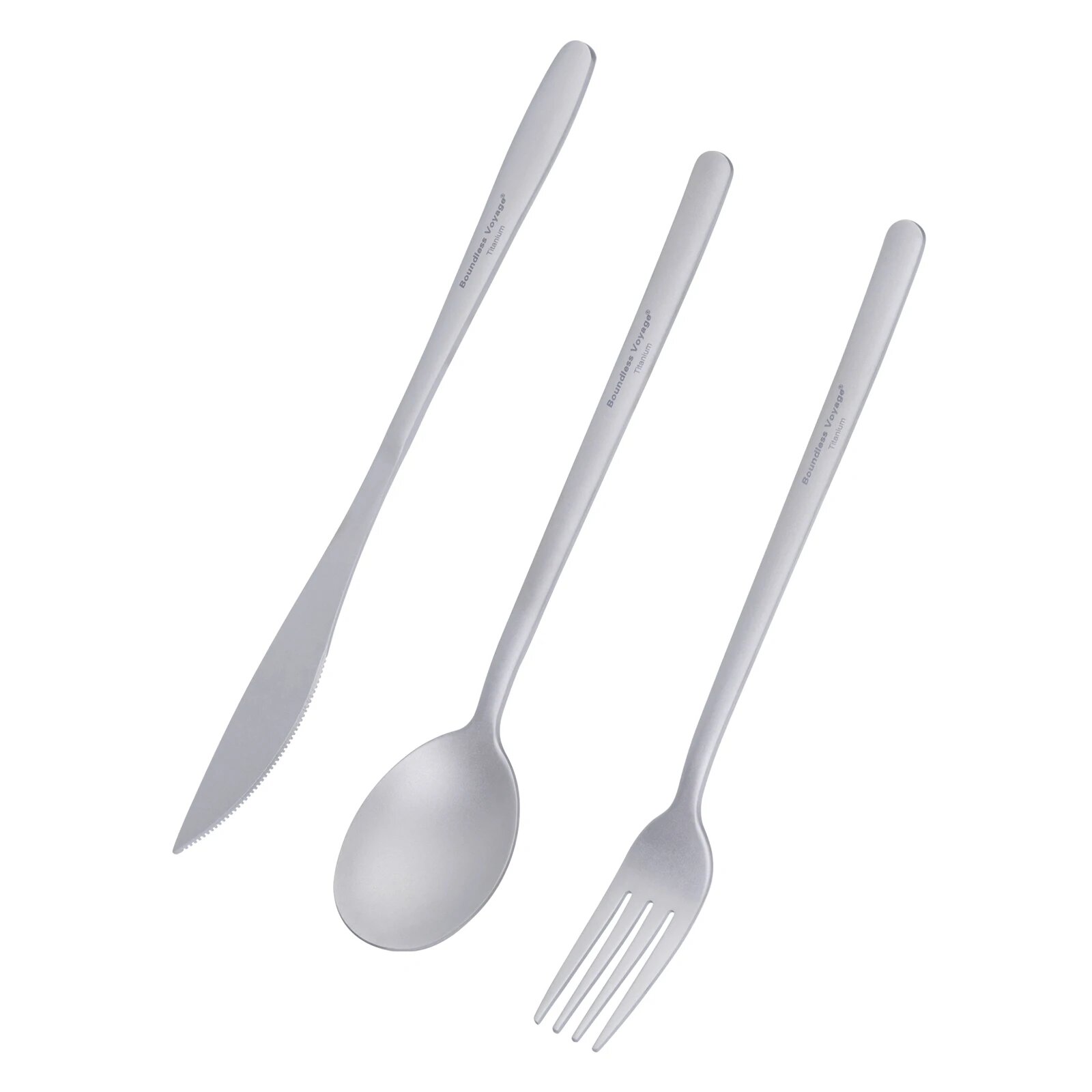 Boundless Voyage Ti1055T титановый столовый набор (spoon fork knife set)