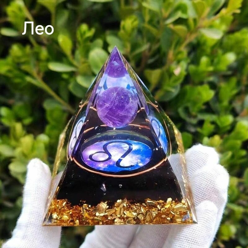 Хрустальная пирамида, Двенадцать созвездий/8 см