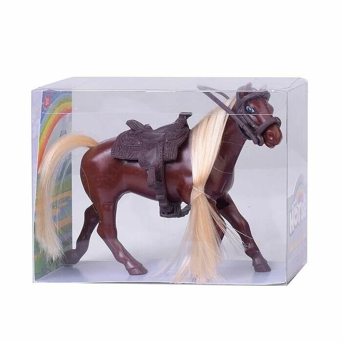 Лошадка "Вулкан" в коробке коричневая