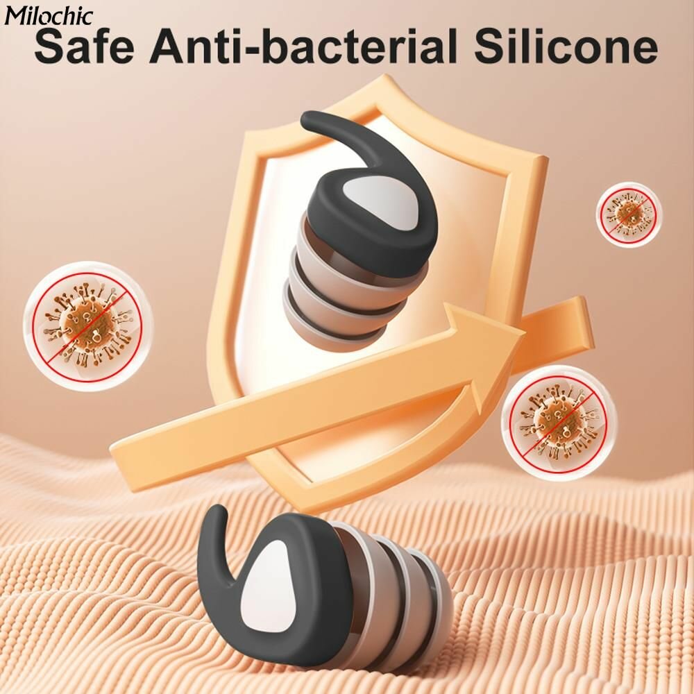 Детские силиконовые беруши водонепроницаемые с шумоподавлением многоразовые для сна и плавания