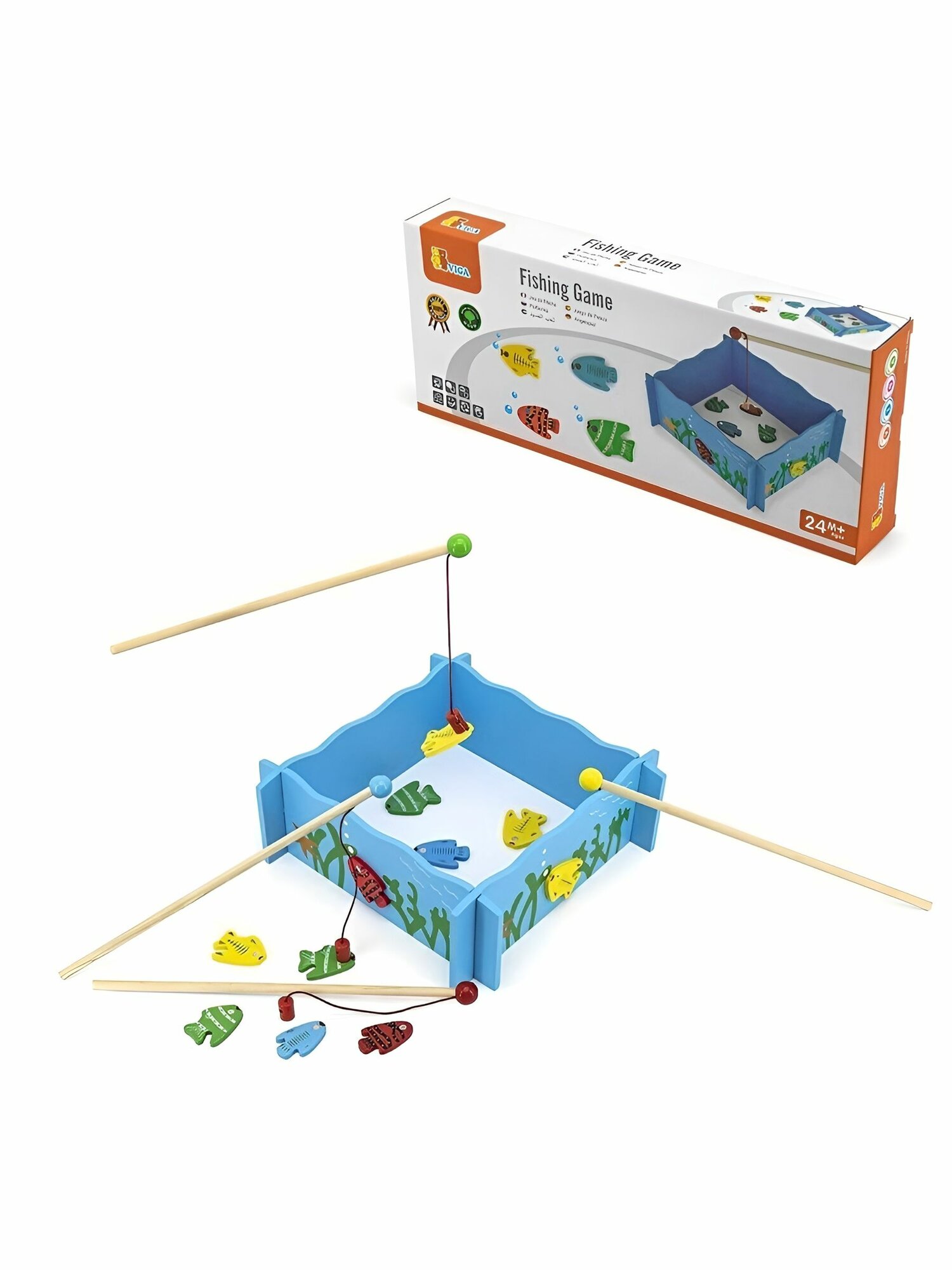 Магнитная игра "Поймай рыбку" в коробке, VIGA 56305