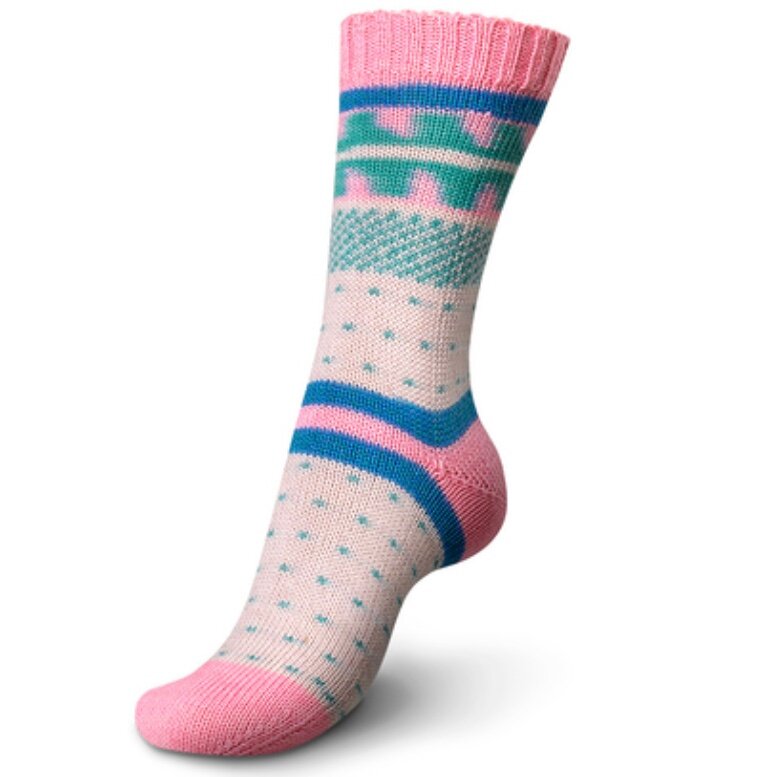 Design Line /Дизайн Лайн/ пряжа Regia, 4 нитки, MEZ, 9801270 (09094, Design Line REGIA PAIRFECT by Arne Carlos, astrup color (аструп), голубой/зеленый/молочный/розовый)