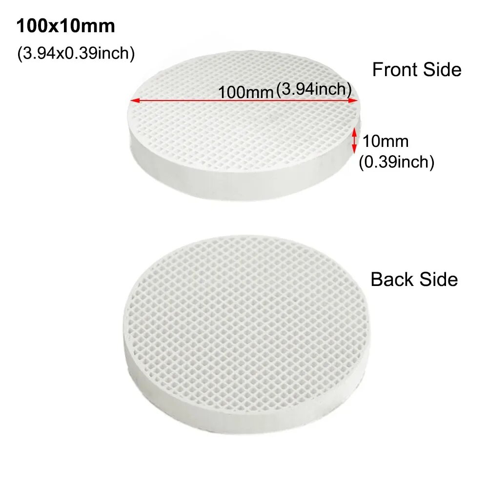 Керамическая сотовая пластина для газовых плит Round 100x10mm