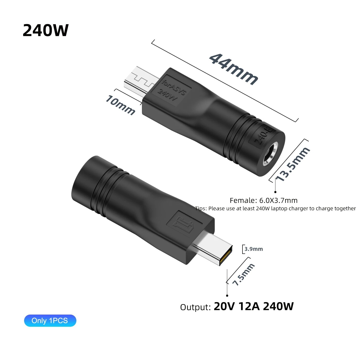 Кабель-переходник для зарядки Asus ROG Zephyrus Geris Power 6.0X3.7mm-240W