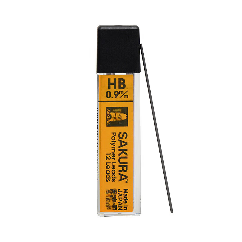 SAKURA Anti-Breaking Mechanical Pencil Lead Refills, Durable, 0.9mm HB, Made in Japan