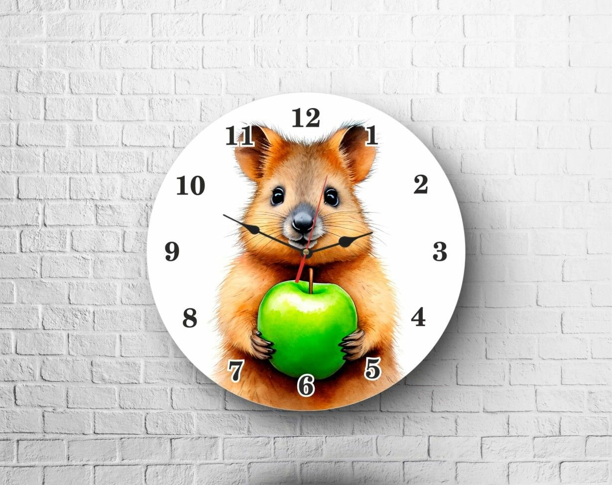 Часы настенные GOODbrelok круглые 20 см Квокка, Quokka
