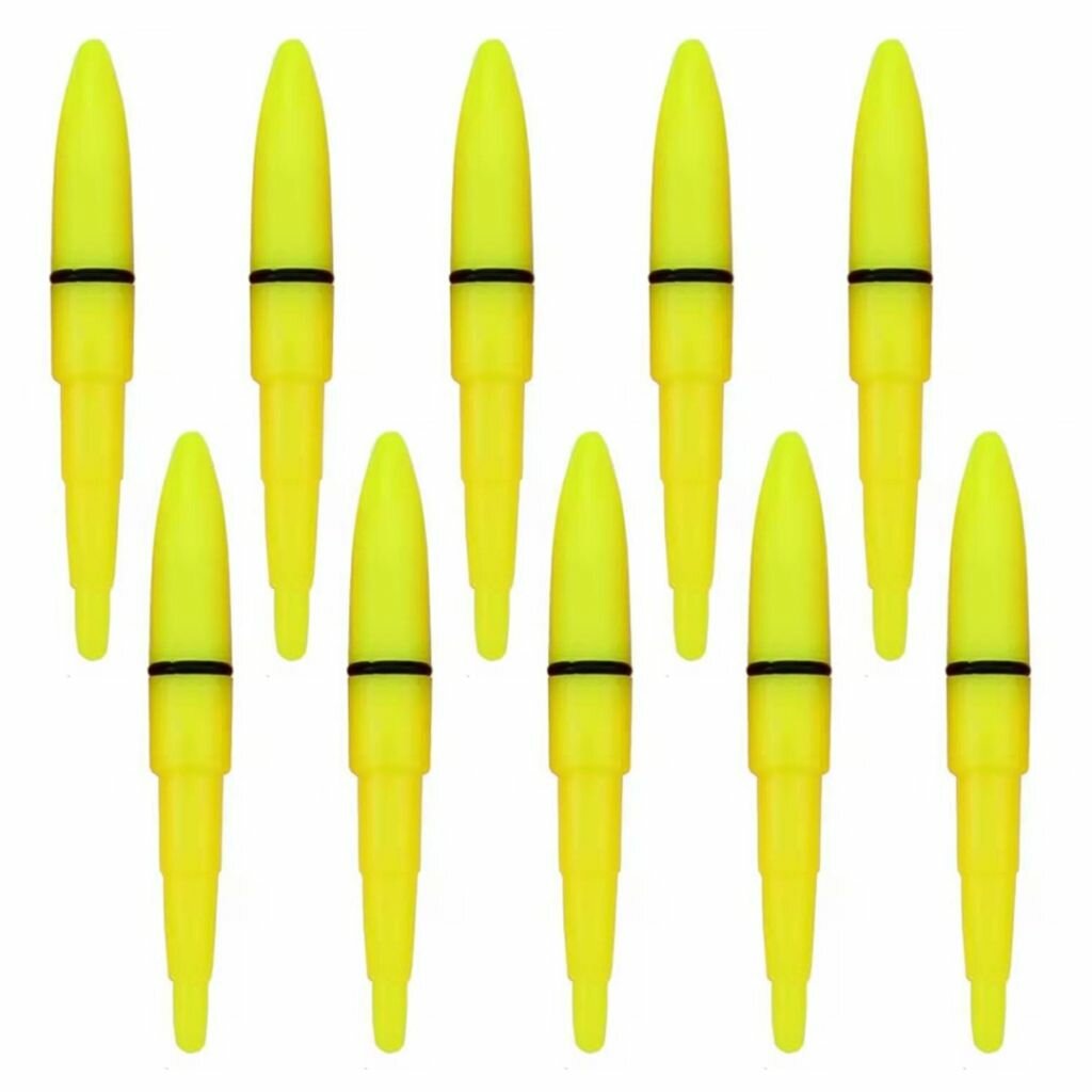 10 ночных удочек с подсветкой без батарейки-остроконечный желтый