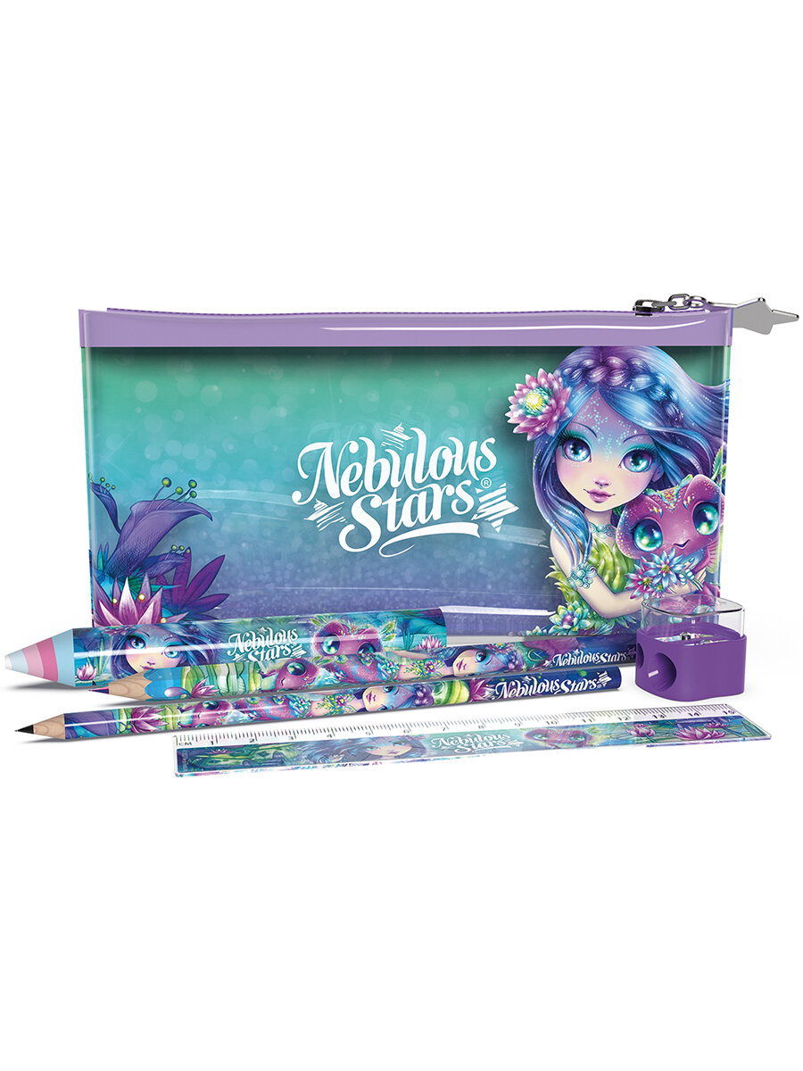 Набор канцелярских принадлежностей Nebulous Stars серия Space (карандаши, ластик, линейка, точилка) 11598_NSDA