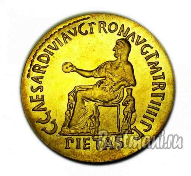 Пиетас Августа PIETAS Верность долгу женщина у алтаря сувенирная копия античных монет монеты, нумизматика, деньги для коллекции