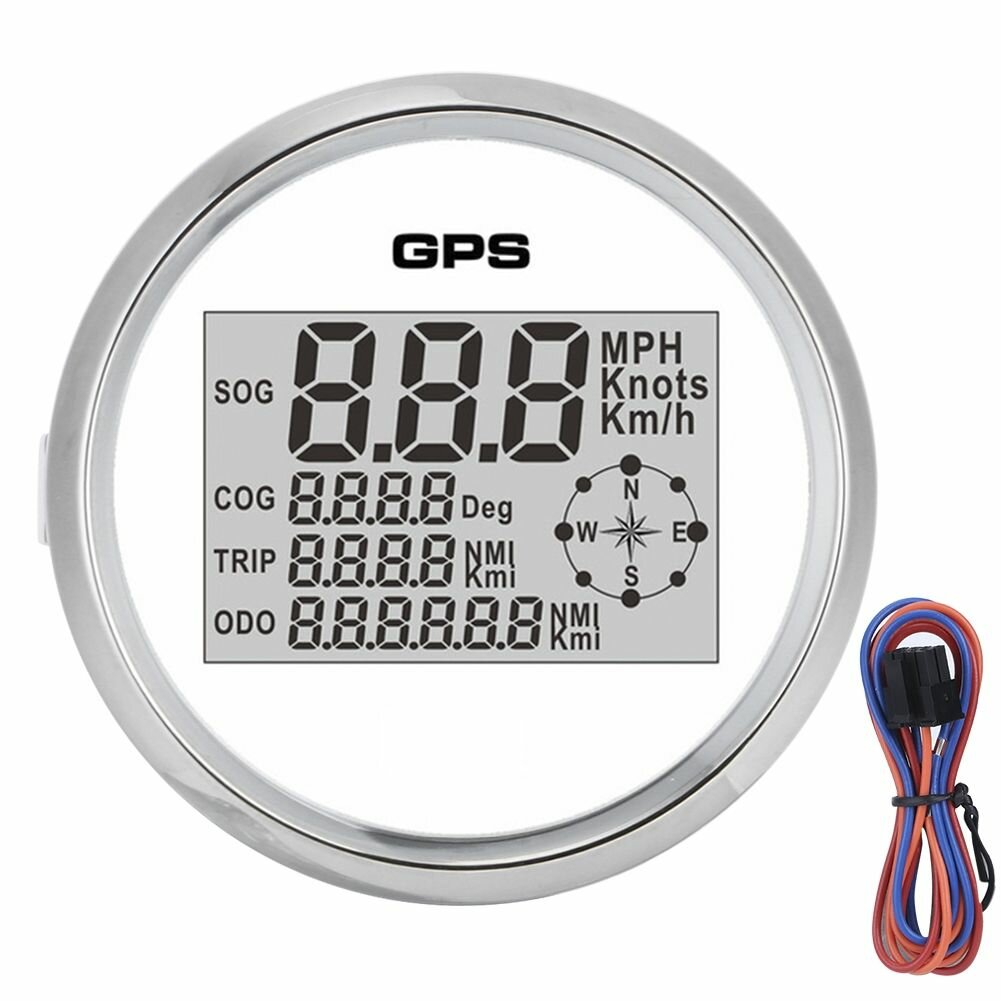 GPS спидометр 85мм с подсветкой для автомобиля, мотоцикла, грузовика и лодки, водонепроницаемый, 0-999 узлов/км/ч