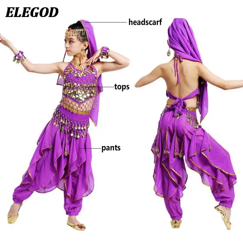 Детский костюм для танца живота S, 3pcs Purple