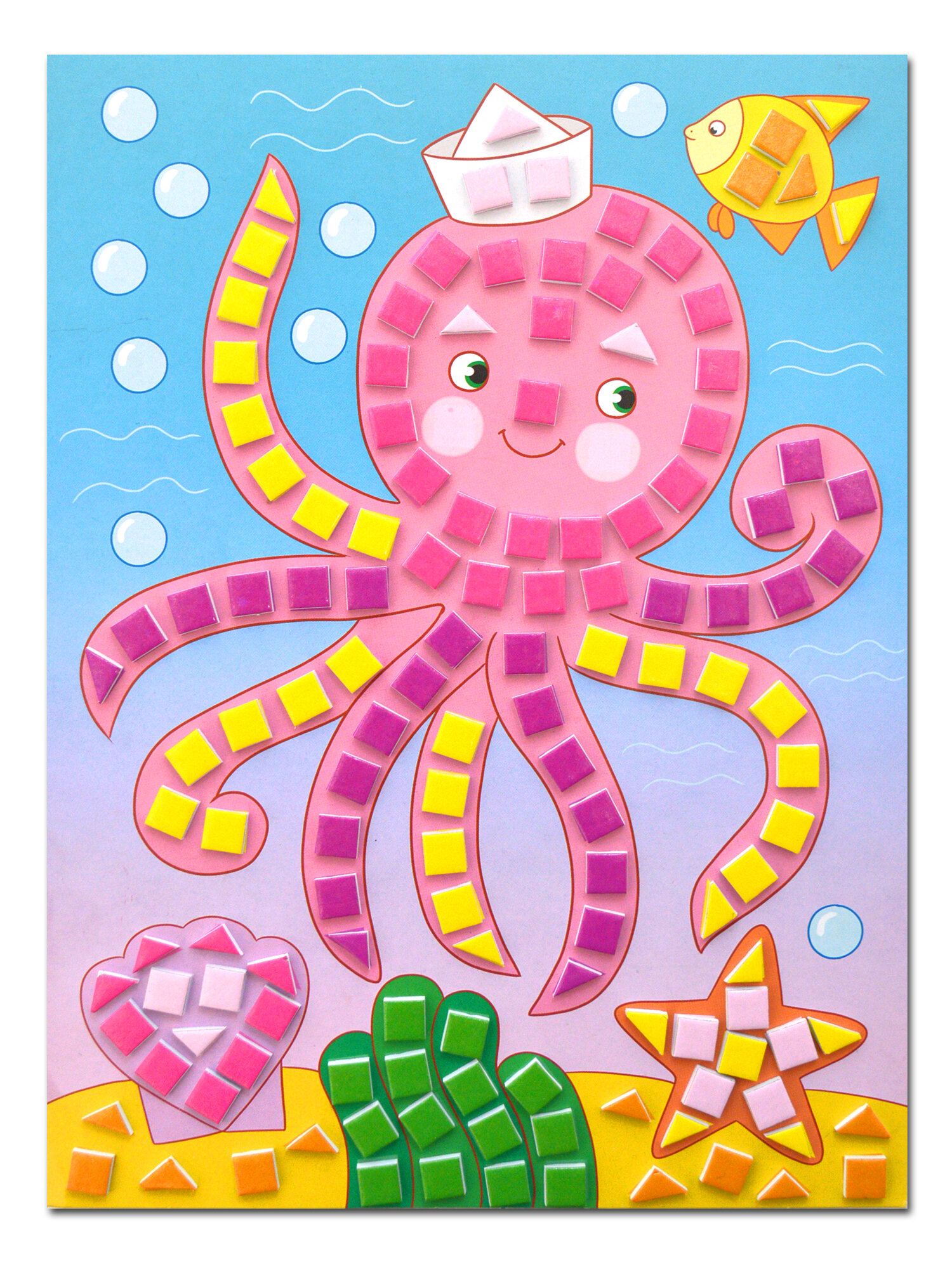 Набор для аппликации Дрофа-Медиа "Осьминог", мозаика, самоклеящаяся, от 3 лет