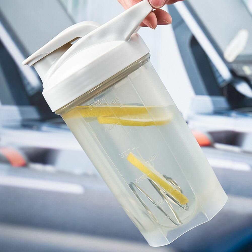 Бутылка для воды для фитнеса и спорта 500 мл, шейкер со шкалой