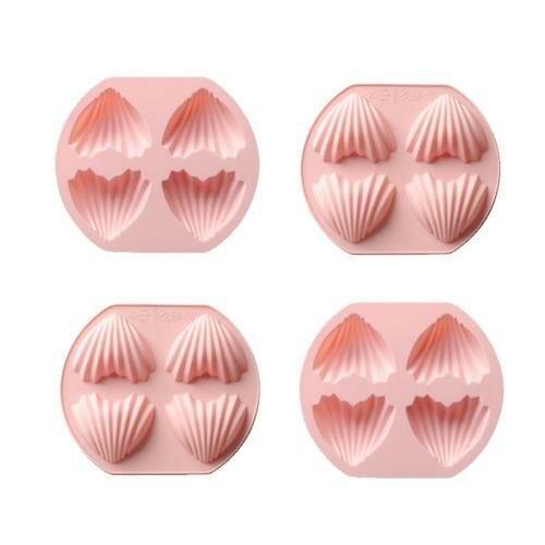 4 упаковки силиконовых шоколадных конфет в форме раковин