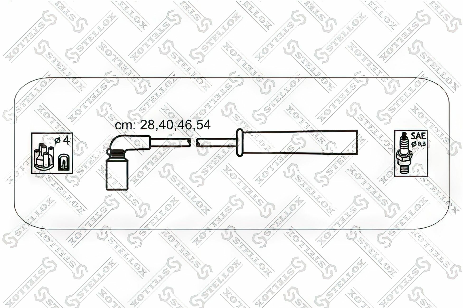 Провода высоковольтные для Шевроле Авео Калос, Ланос, Дэу Лачетти, Ланос, Реззо 10-30044-SX STELLOX