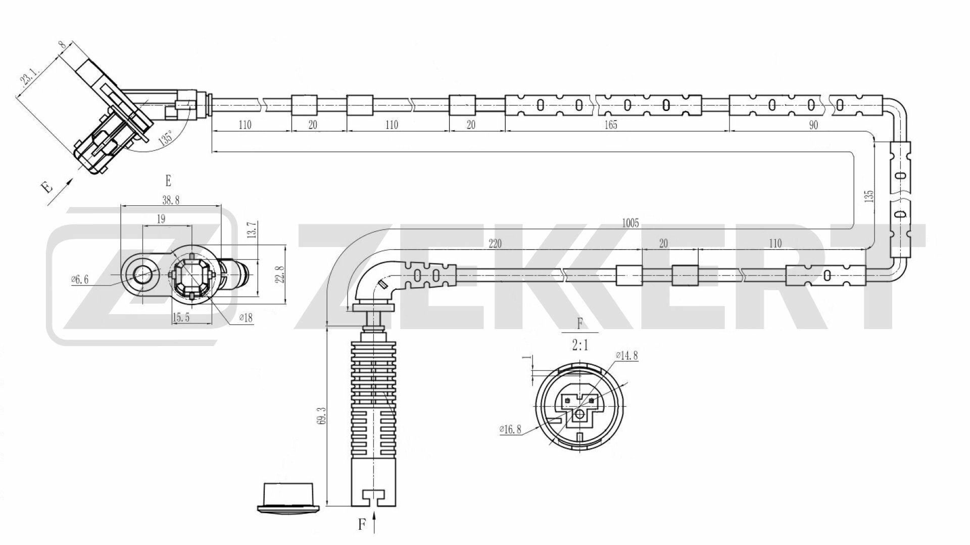 Датчик ABS задн./передн. BMW 3 (E46) 97-