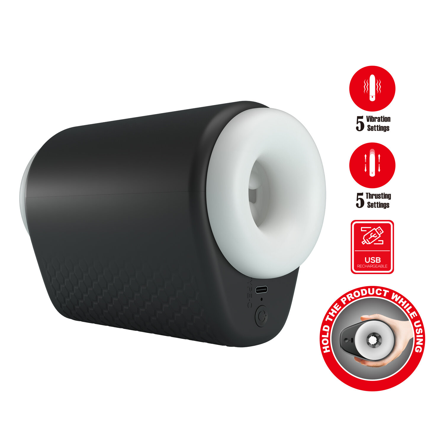 Автоматический мастурбатор Pretty Love DJ Girl, с вибрациями и фрикциями, черный