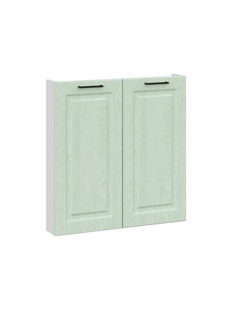 Кухонный модуль напольный, стол под стиральную машину Шервуд с ящиками, с доводчиками, 70х11.6х82.4 см, Белый / Шато мята