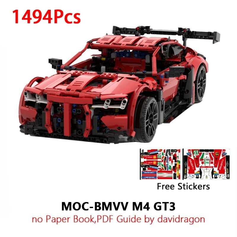 Конструктор BMW M4 GT3 1494 деталей
