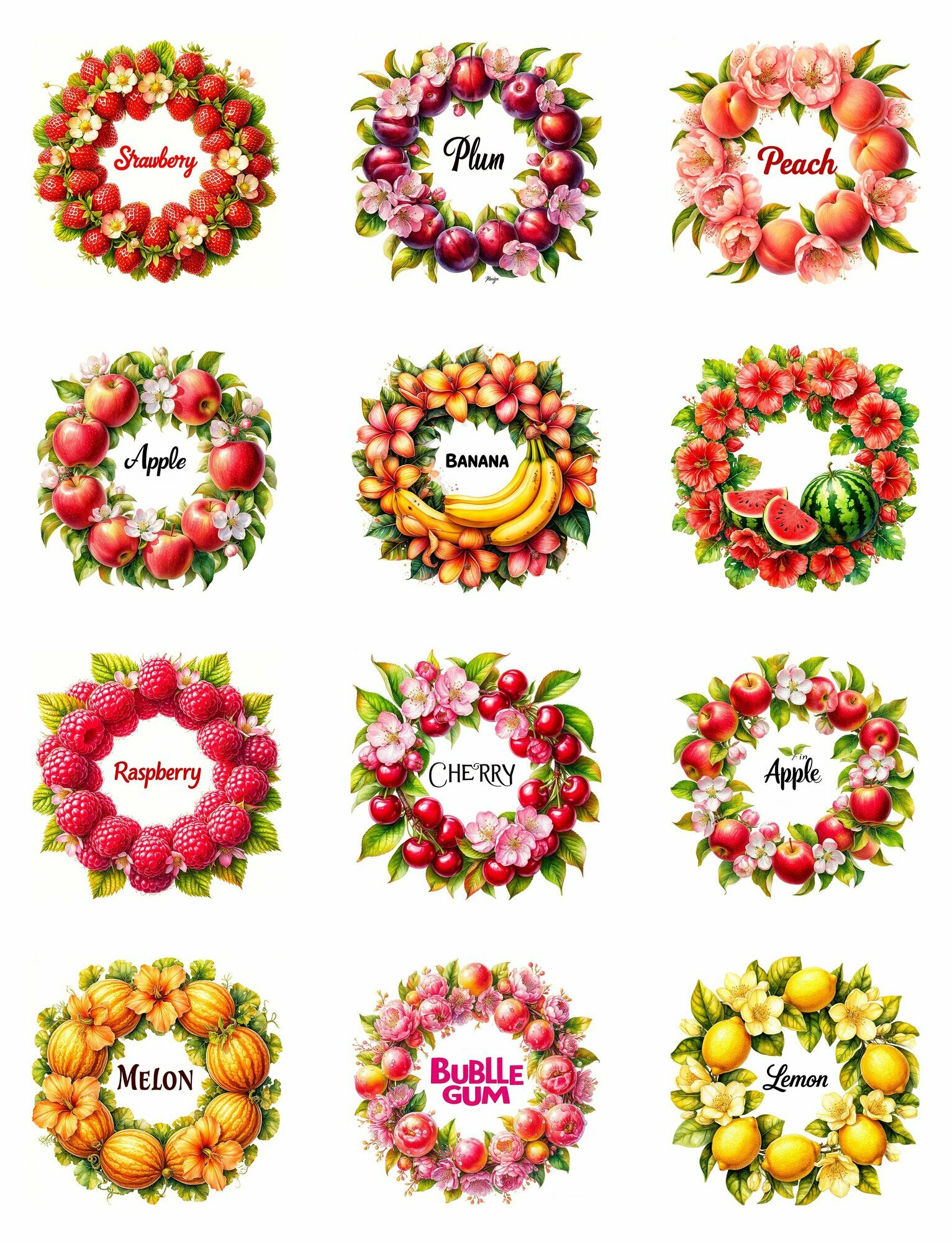 Водорастворимая картинка для мыла Фруктовый рай А4