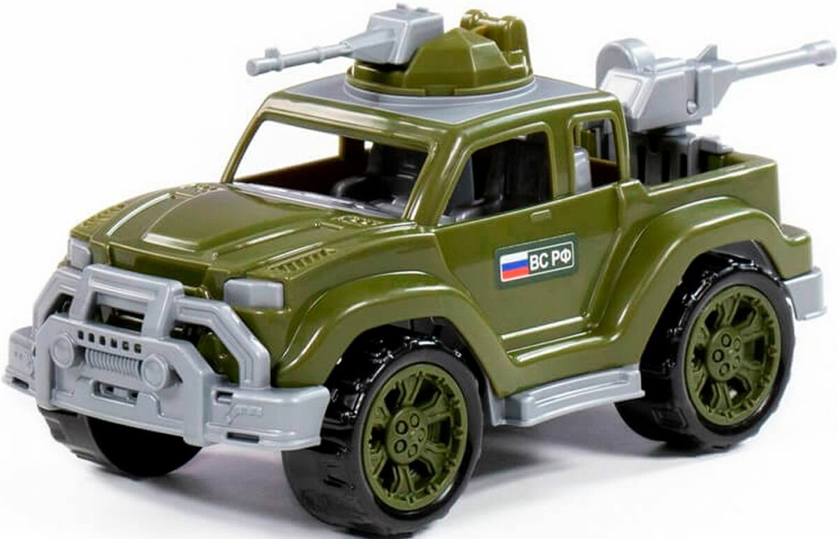 Пластиковая модель "Автомобиль-пикап военный Легионер-мини" с 2-мя пулемётами для детей, игрушечный транспорт, машинка детская, сюжетно-ролевая игрушка для игр в песочнице и дома