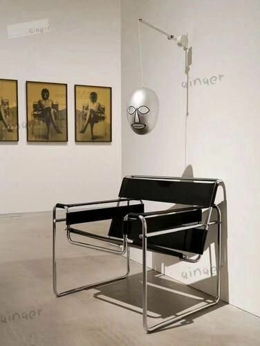 Кресла Василий , кожа , Рама из нержавеющей стали,80,90,1, черный