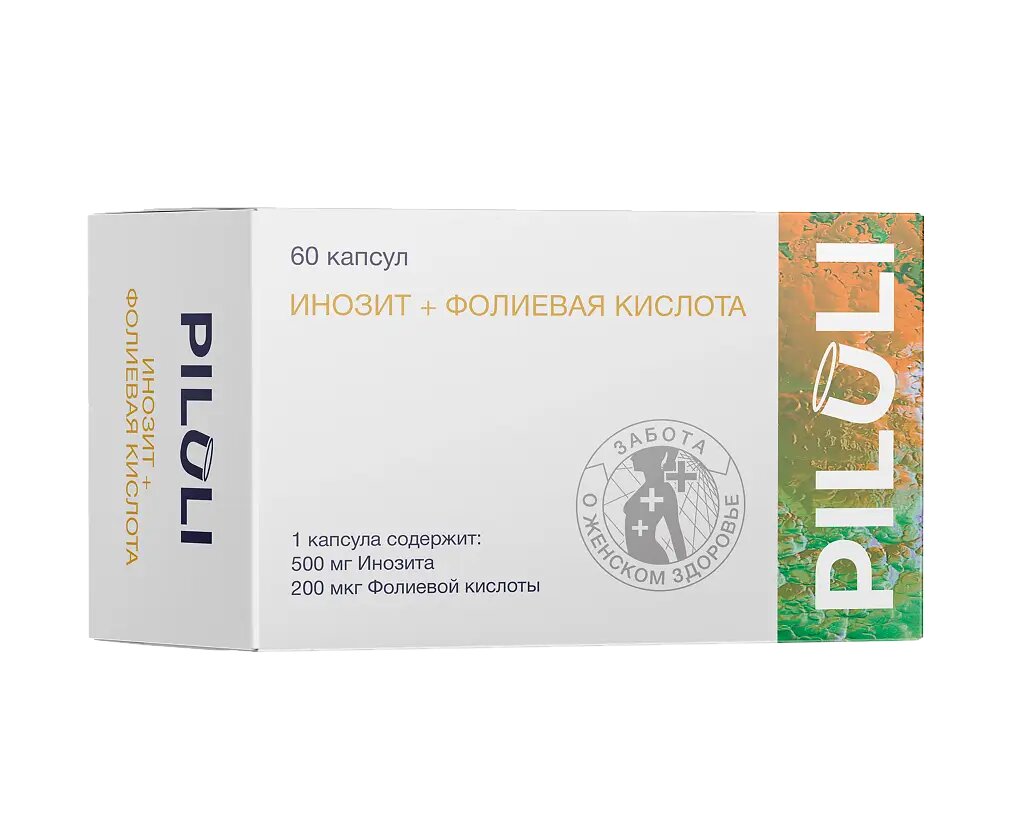 PILULI Инозит+фолиевая кислота капсулы по 520 мг 60 шт