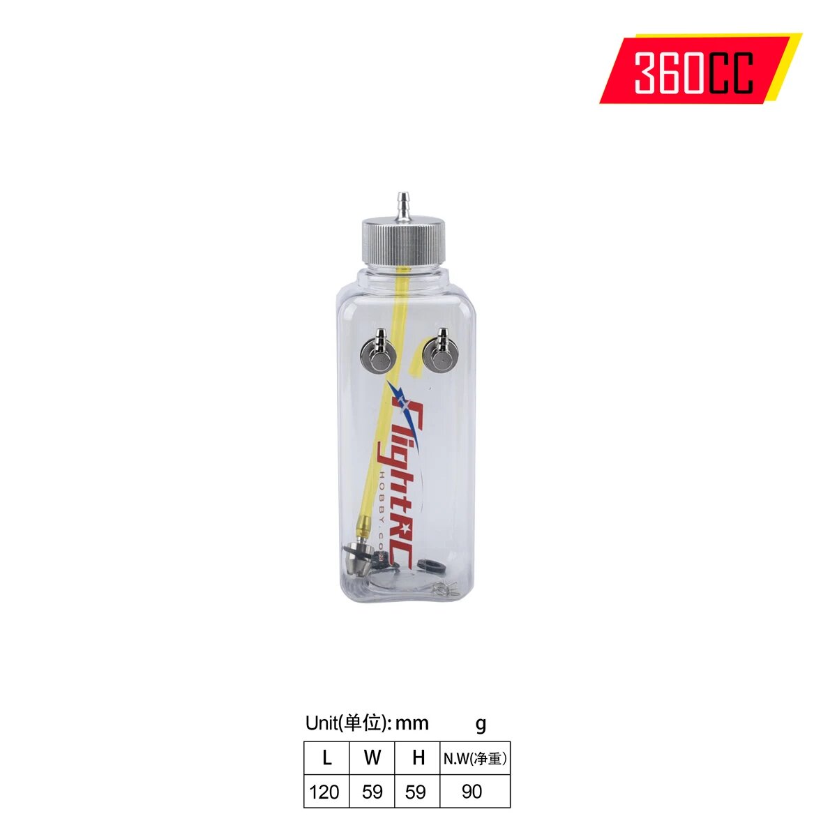 RC Топливный бак Прозрачная пластиковая бутылка 260/360/500/700/1000/1500 ML/CC Алюминиевый сплав с ЧПУ для модели самолета с газом и нитро