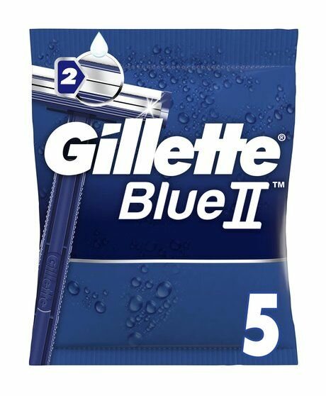 GILLETTE Blue II Бритвы одноразовые, 5шт