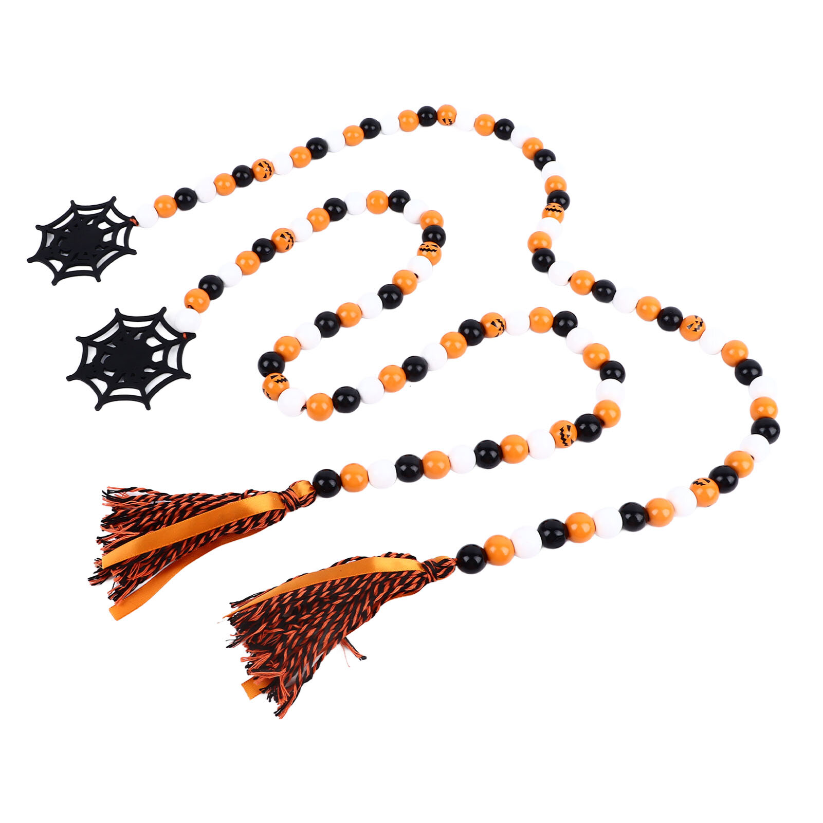 Шт Хэллоуин бусины гирлянда декор красочные деревенский дом гирлянда из бисера деревянные бусины гирлянда для стены дерева