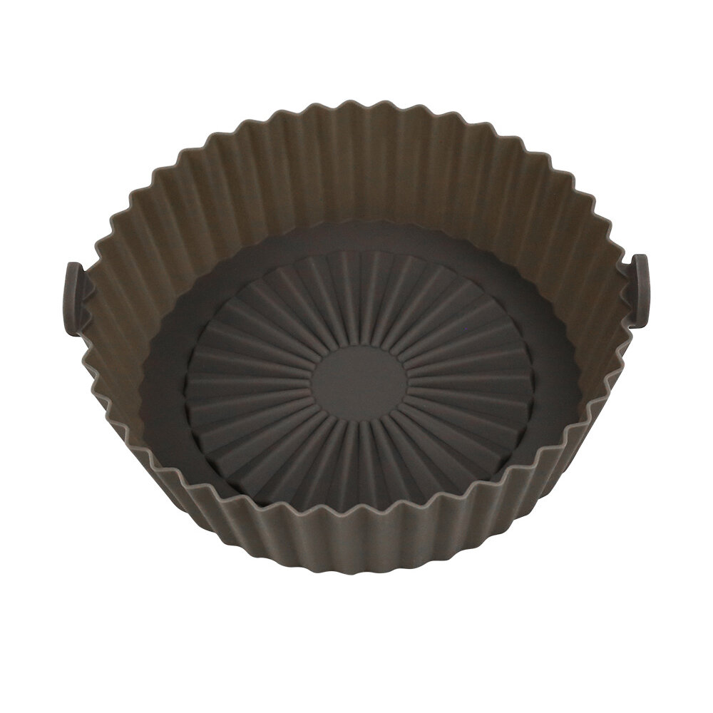 Air Fryer Liner 14.5cm/5.7inch Silicone Reusable Round Replacement for Parchment Paper Liners Blue Yellow Dark Grey Red 1 Piece