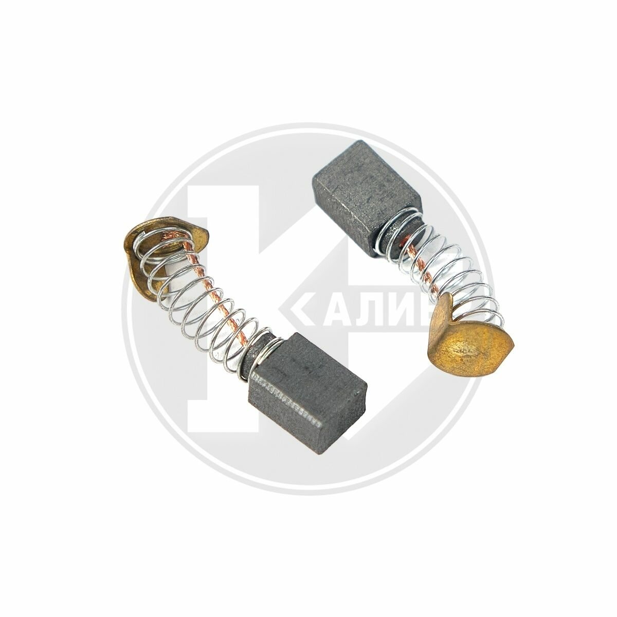 Щётки угольные 6x8x10 пружина, пятак 8x9,5, ухо d6 мм (пара)