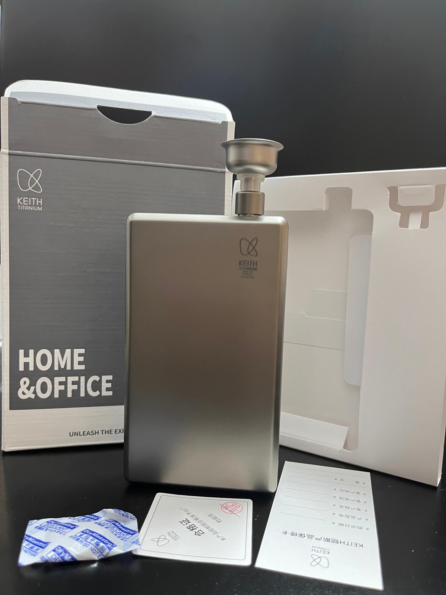 Фляга титановая для алкоголя, титановая фляжка для виски Keith Titanium 200ml Ti9307 18+