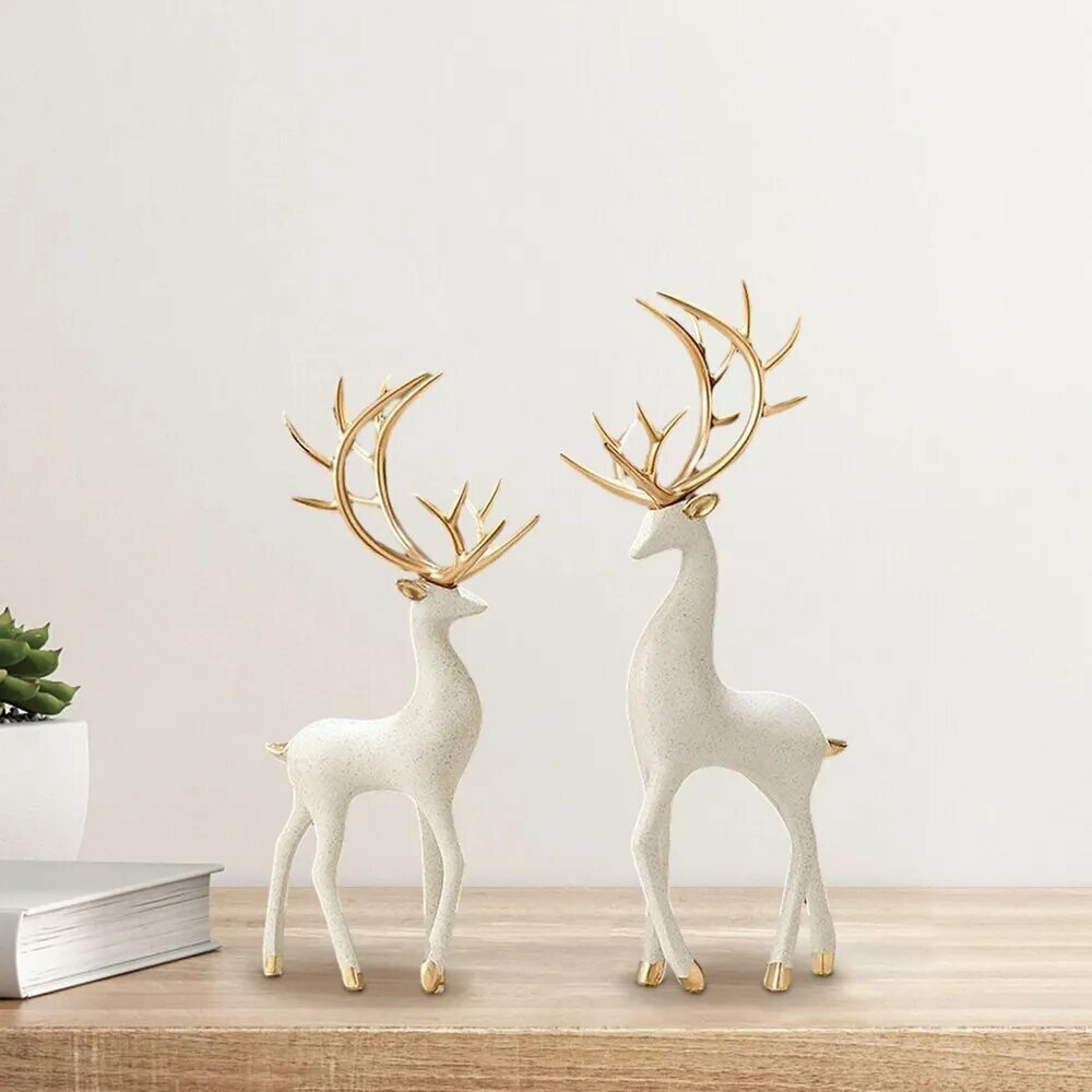2 шт. Статуэтка оленя, Фигурки оленей в скандинавском стиле