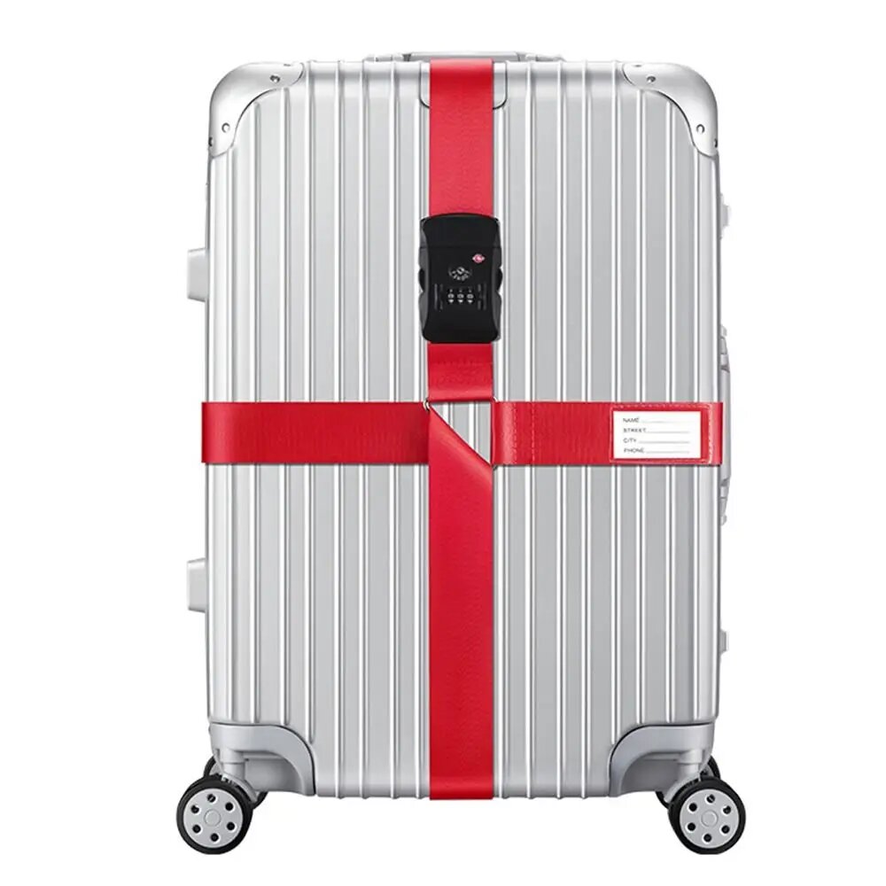 Дорожные аксессуары TSA, замок на заказ с кодом для чемодана, поперечный ремень для багажа, ремни для багажа, ремни, ремень для упаковки red