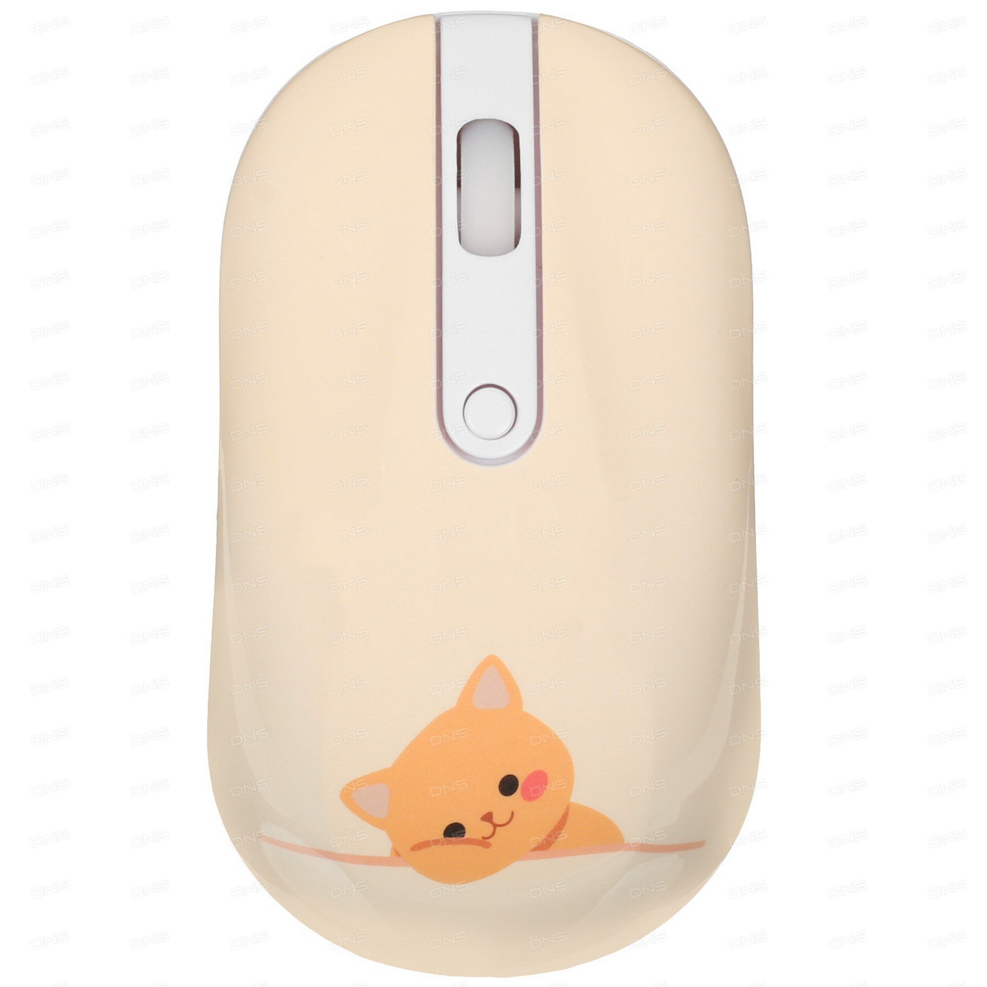 Мышь беспроводная DEXP WM-311WU Cute cat бежевый