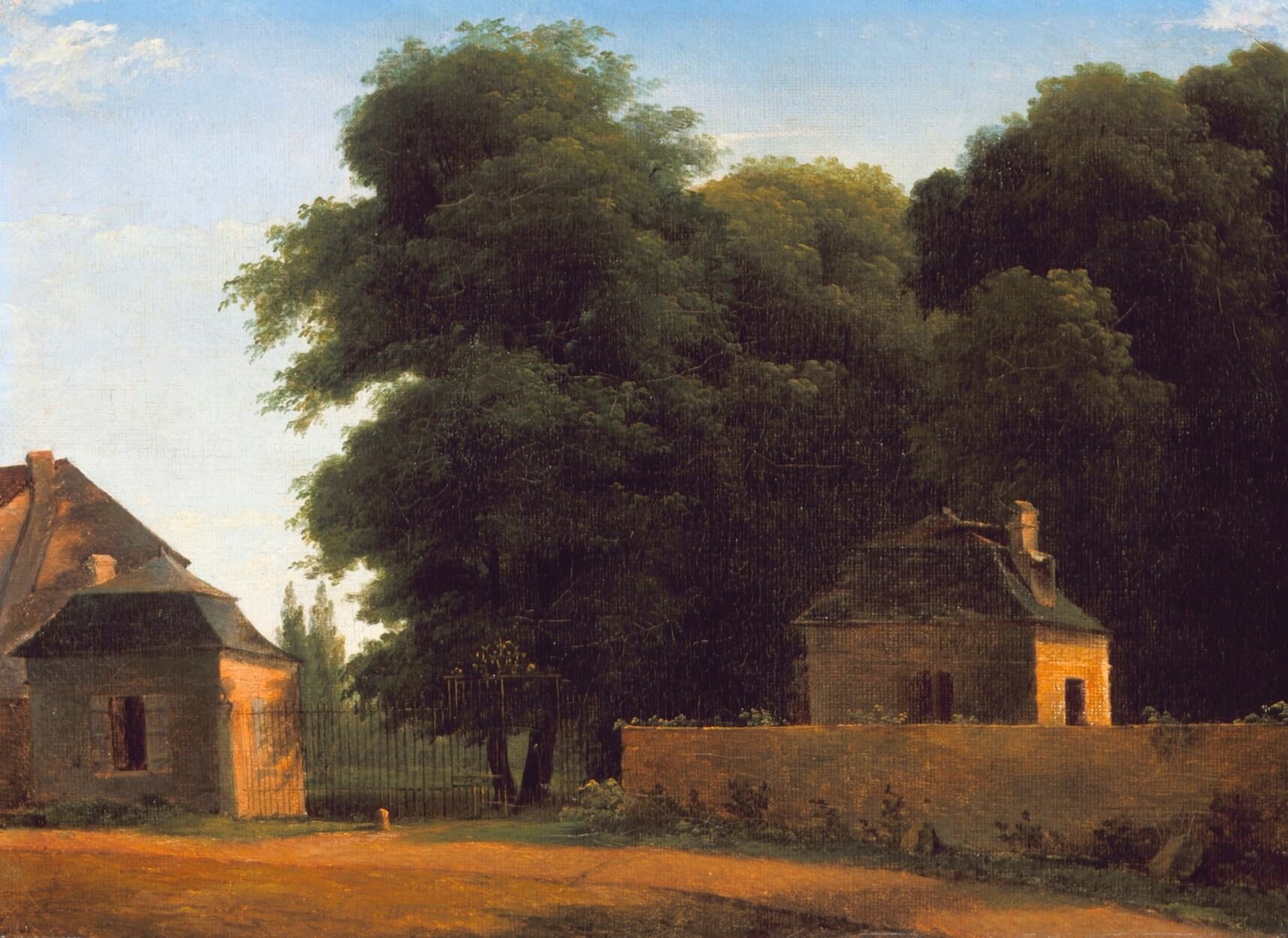 Картина Бертена Жан-Виктора Вход в парк в Сен-Клу 60х44 см