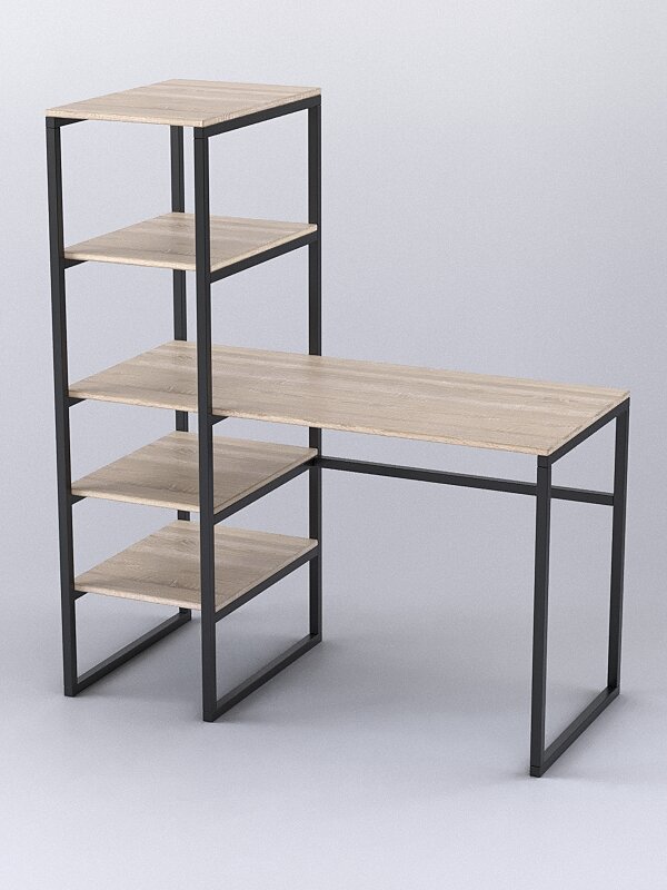 Стол "Стронг" №1 правосторонний в стиле лофт, Дуб Сонома. Производитель товара - компания Westcom.