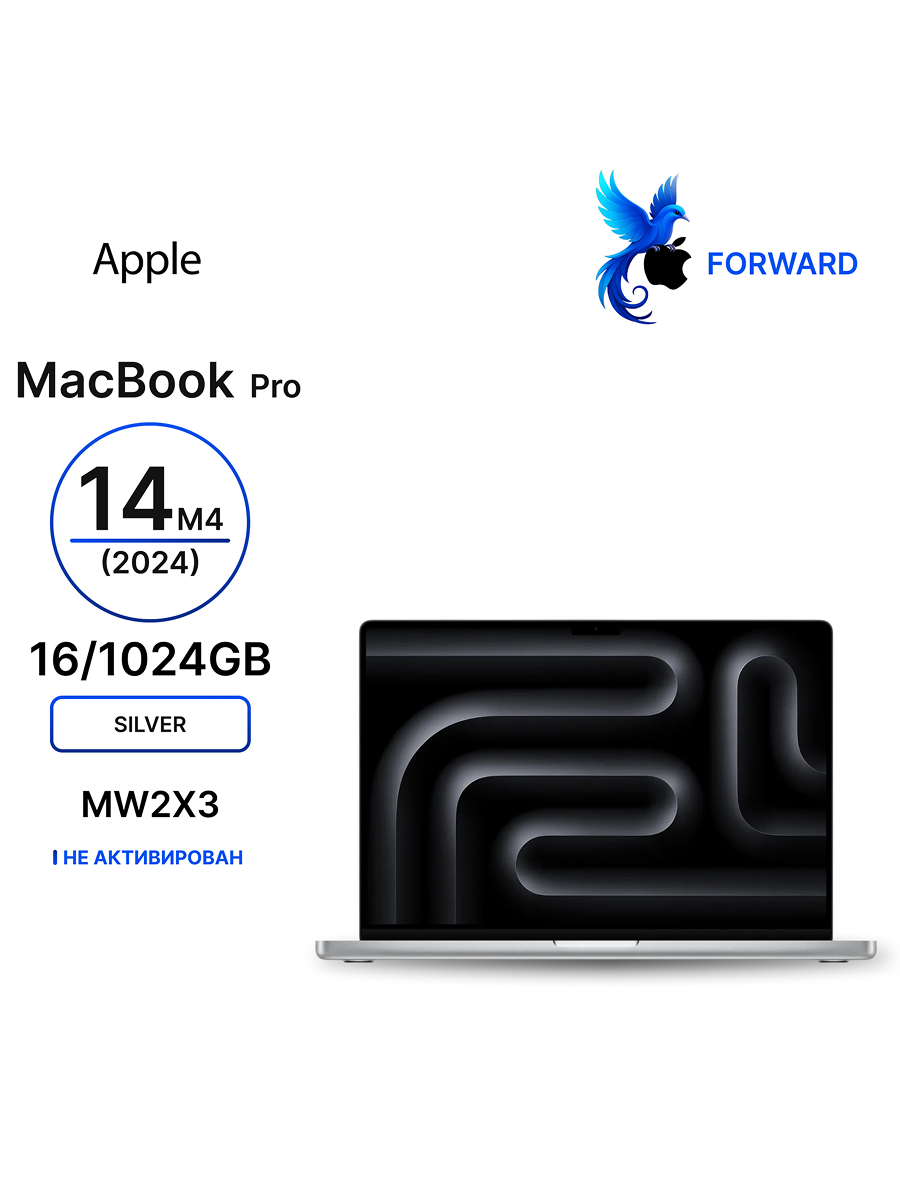 Ноутбук Apple MacBook Pro 14 2024 M4 16/1TB Silver (серебристый) MW2X3