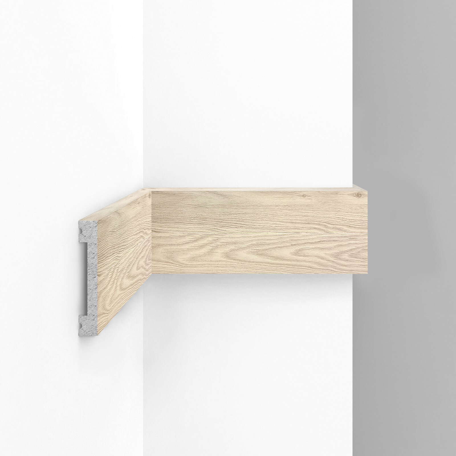 Плинтус дюрополимер напольный DECOMASTER (декомастер), 66х13х2900 мм, D157-82 ДМ ясень