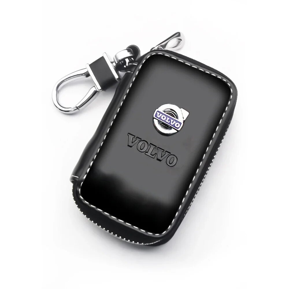 Новый кожаный чехол для ключей от автомобиля, многофункциональный брелок для ключей, сумка-органайзер, держатель для ключей Volvo XC70 V60 XC60 XC90 V50 S60 V90 V40 S40